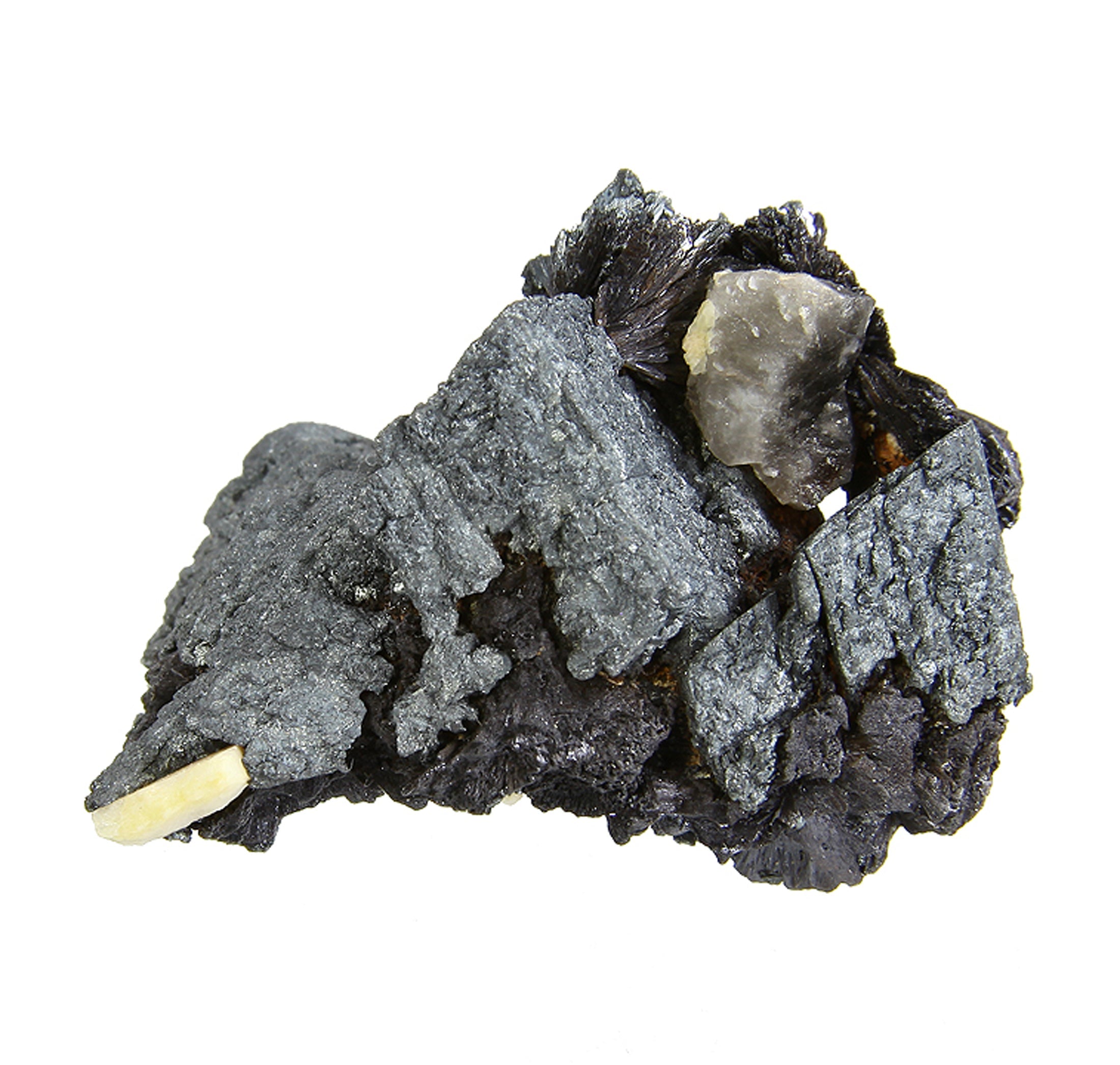 Hematite pseudomorphs after Siderite with Goethite and Quartz (var: Sm ...