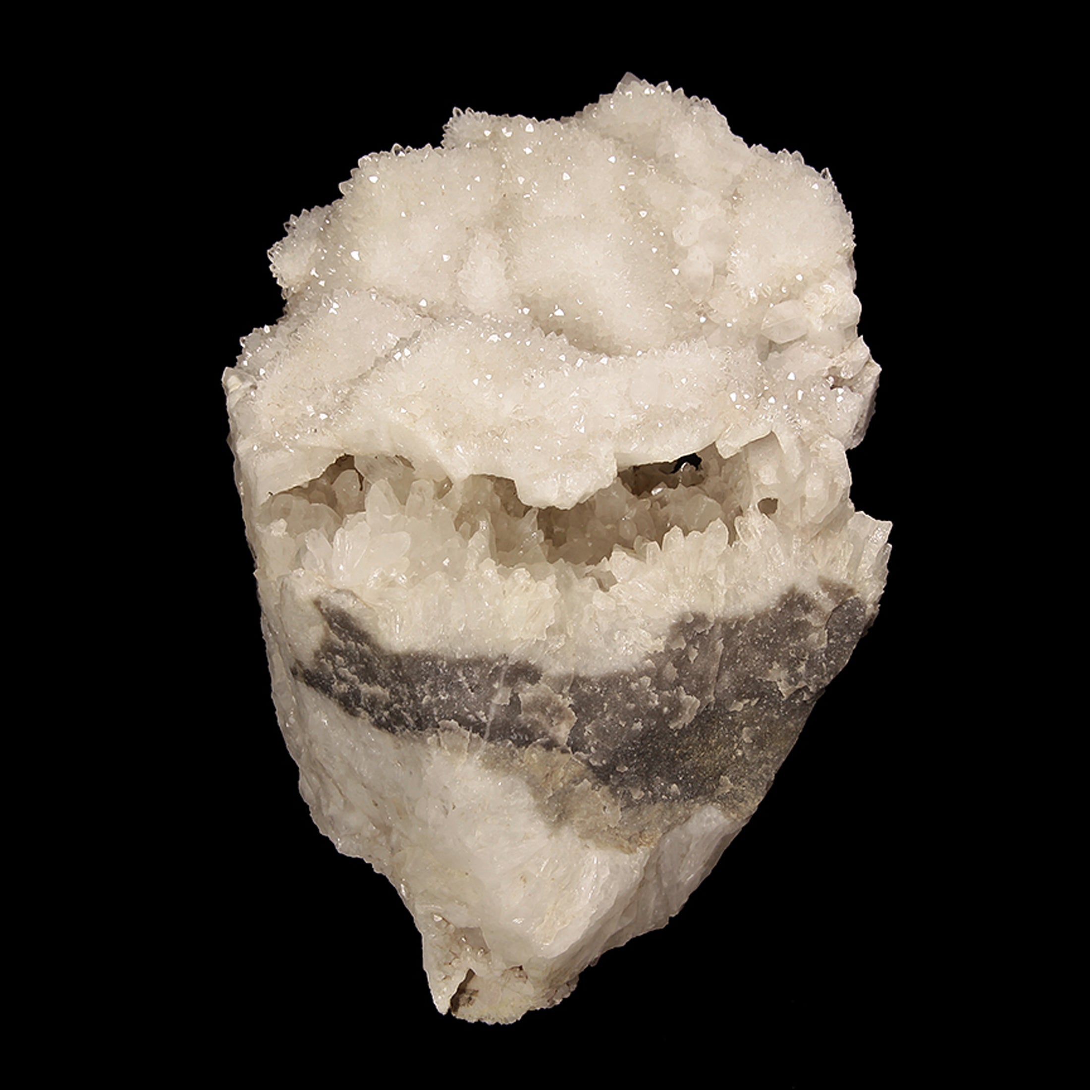 Quartz "casts" after Calcite on matrix – Brian Kosnar Mineral Classics